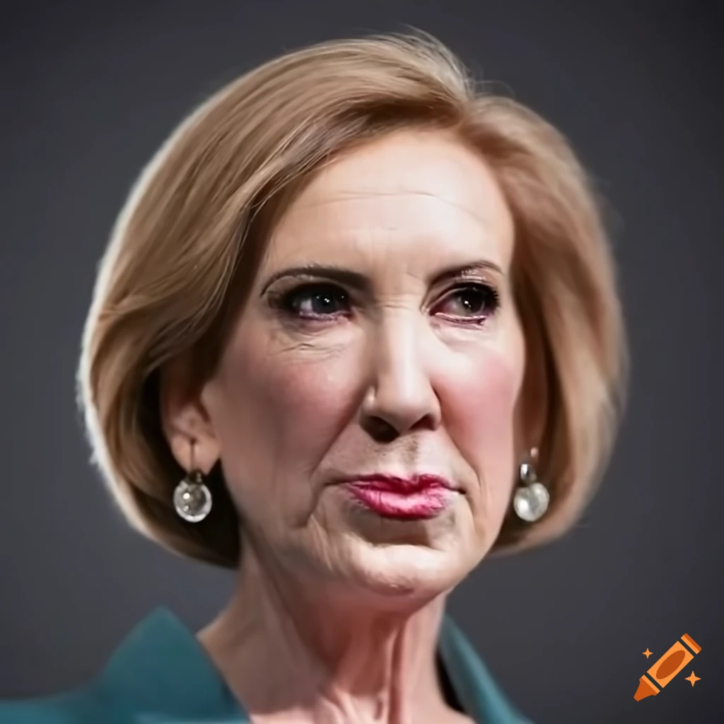 Confident politician carly fiorina delivering passionate speech in ...