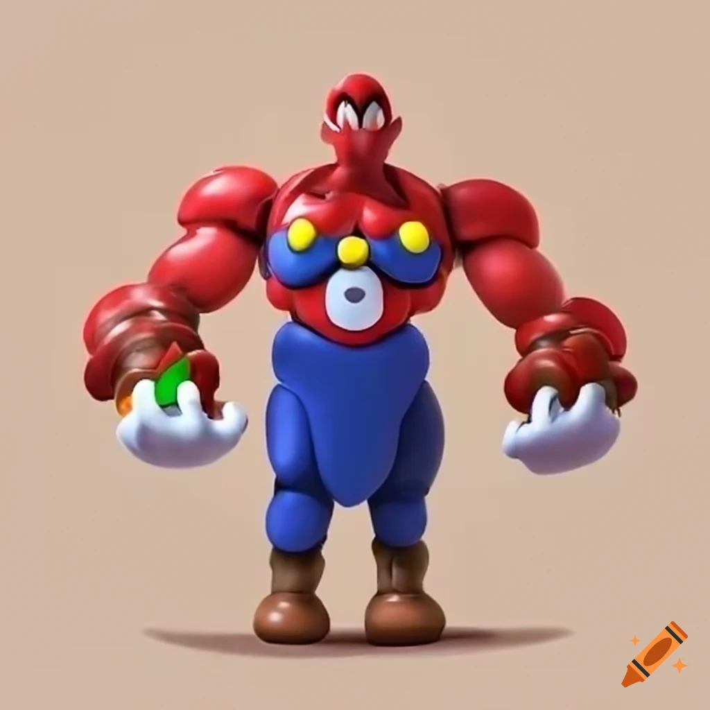 Mario with four arms on Craiyon