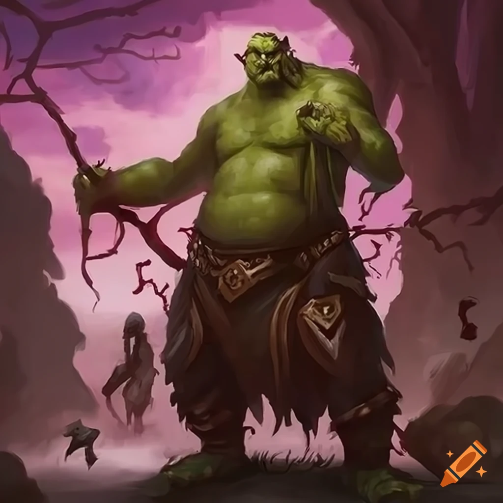 Ogre wizard artwork from magic: the gathering on Craiyon