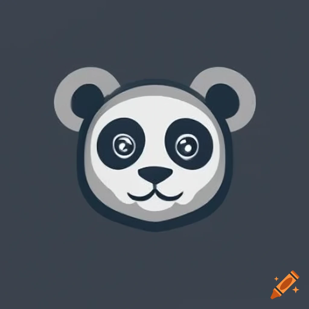 Monochrome panda logo for clothing brand on Craiyon