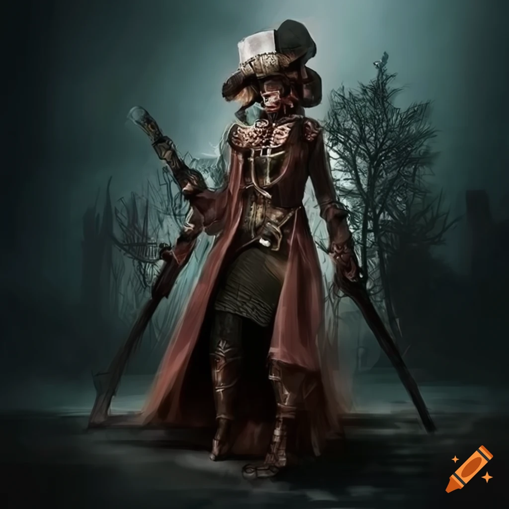 Steampunk gothic soldier on Craiyon