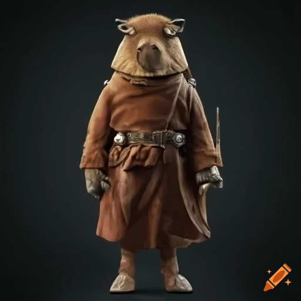 Victorian humanoid capybara cavalry soldier illustration on Craiyon