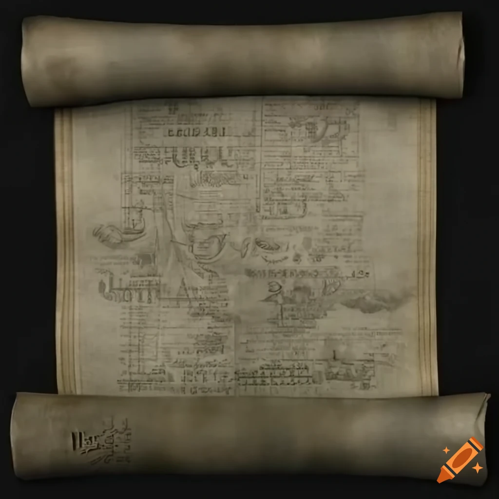 Dark and creepy money on paper scrolls on Craiyon