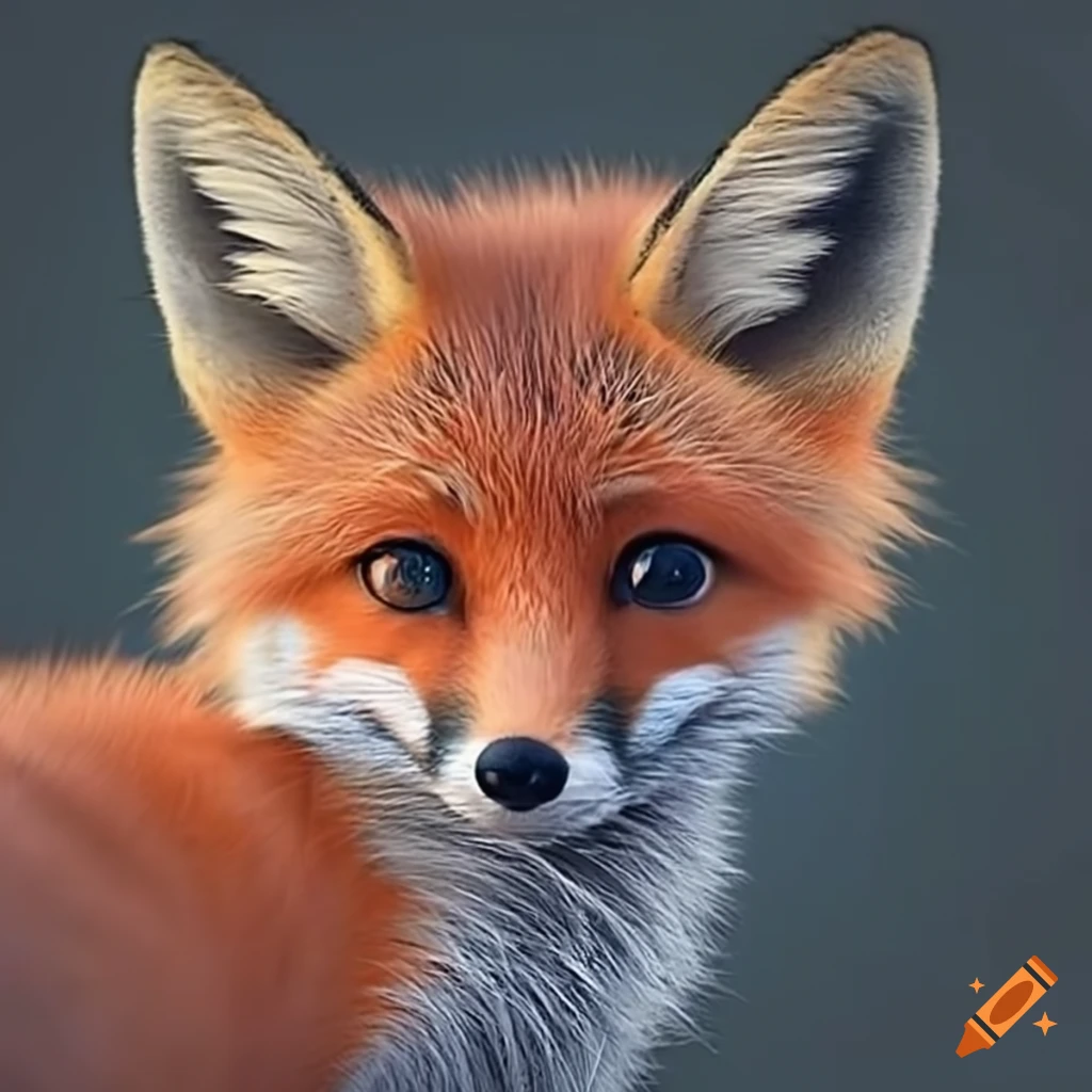 Cute little fox on Craiyon