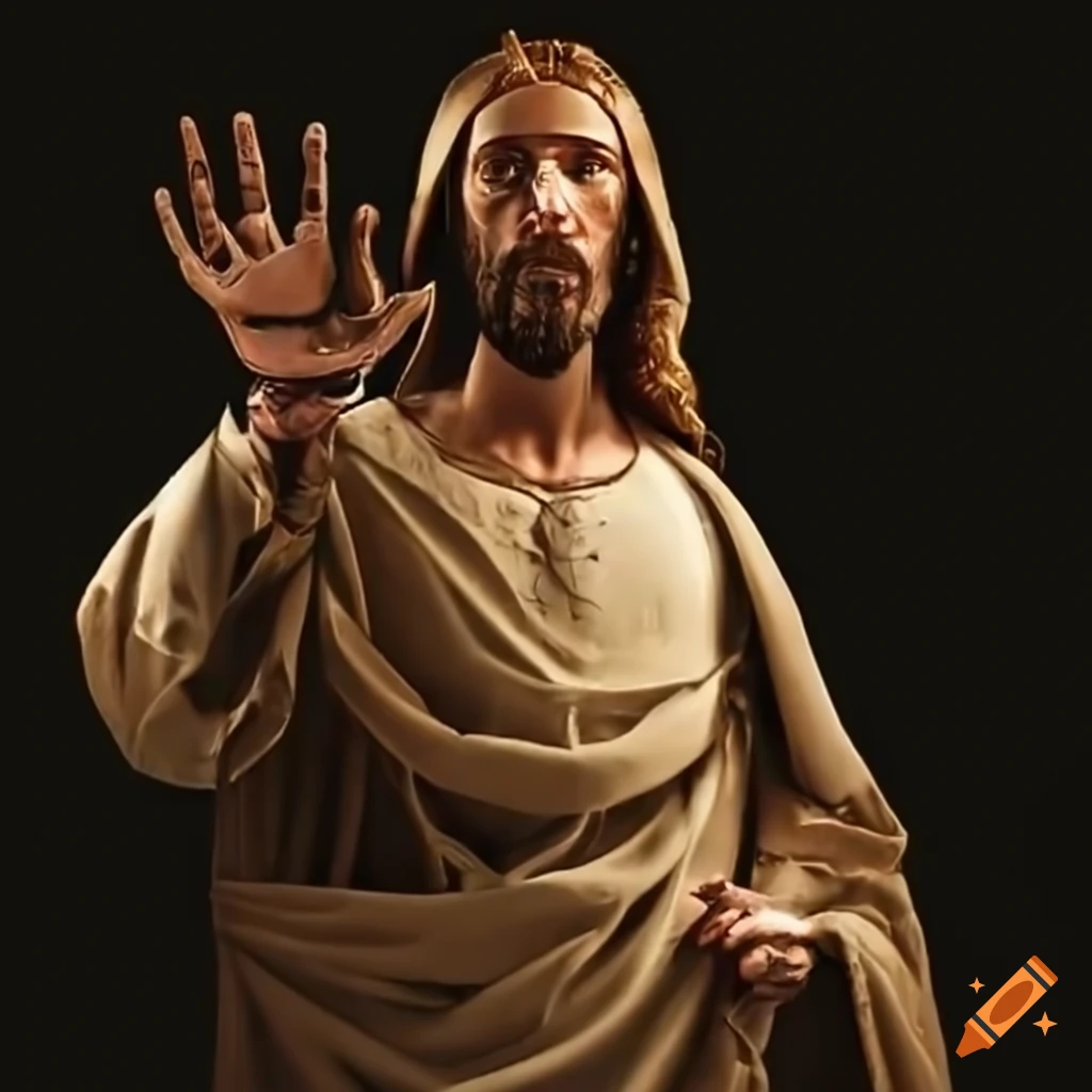 Robot jesus christ savior on Craiyon