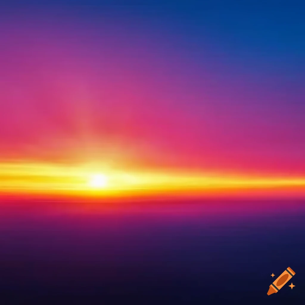Breathtaking sunrise landscape with vibrant colors from purples to ...