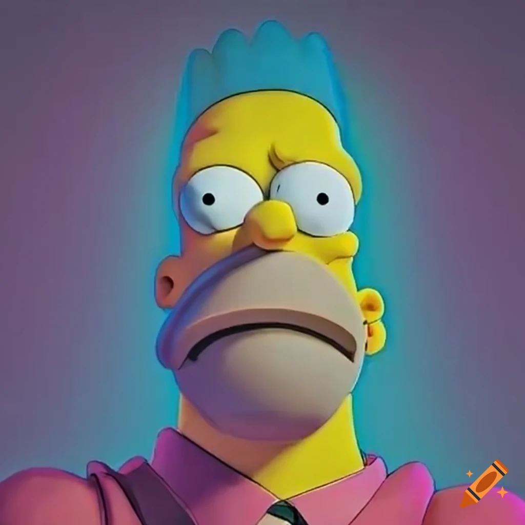 Homer simpson in the 4th dimension on Craiyon