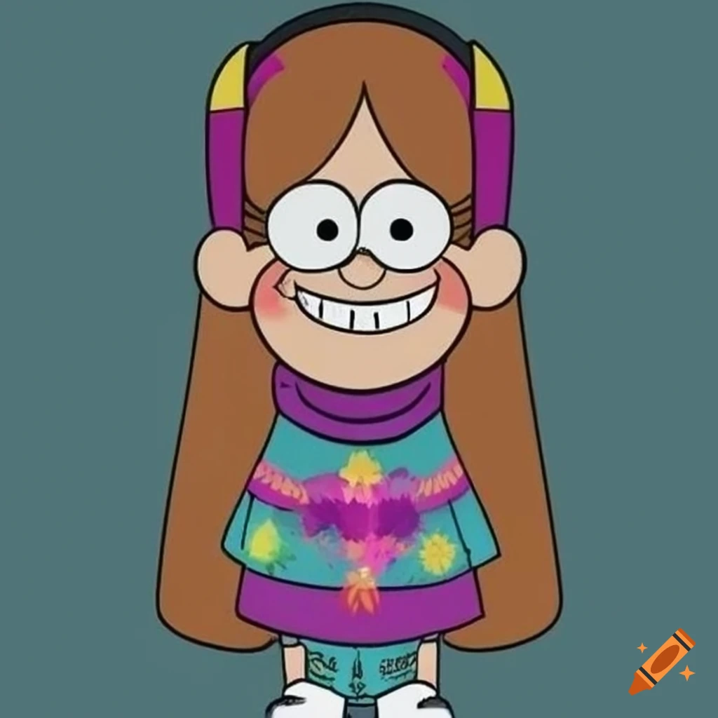 Photo-realistic mabel pines depicted as a goddess on Craiyon