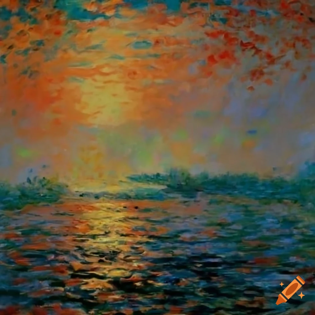 Imitation of a monet painting on Craiyon