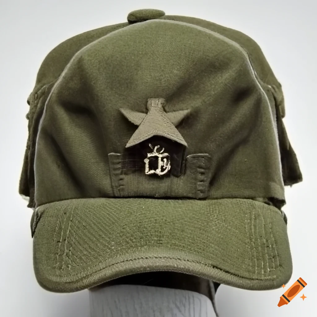 M43 field cap with an icon on the front on Craiyon