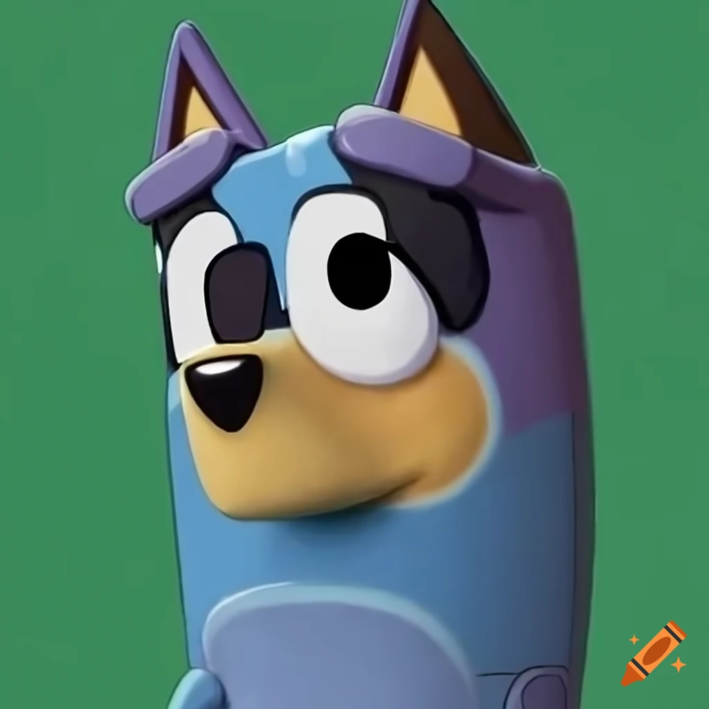 Bluey mugshot on Craiyon