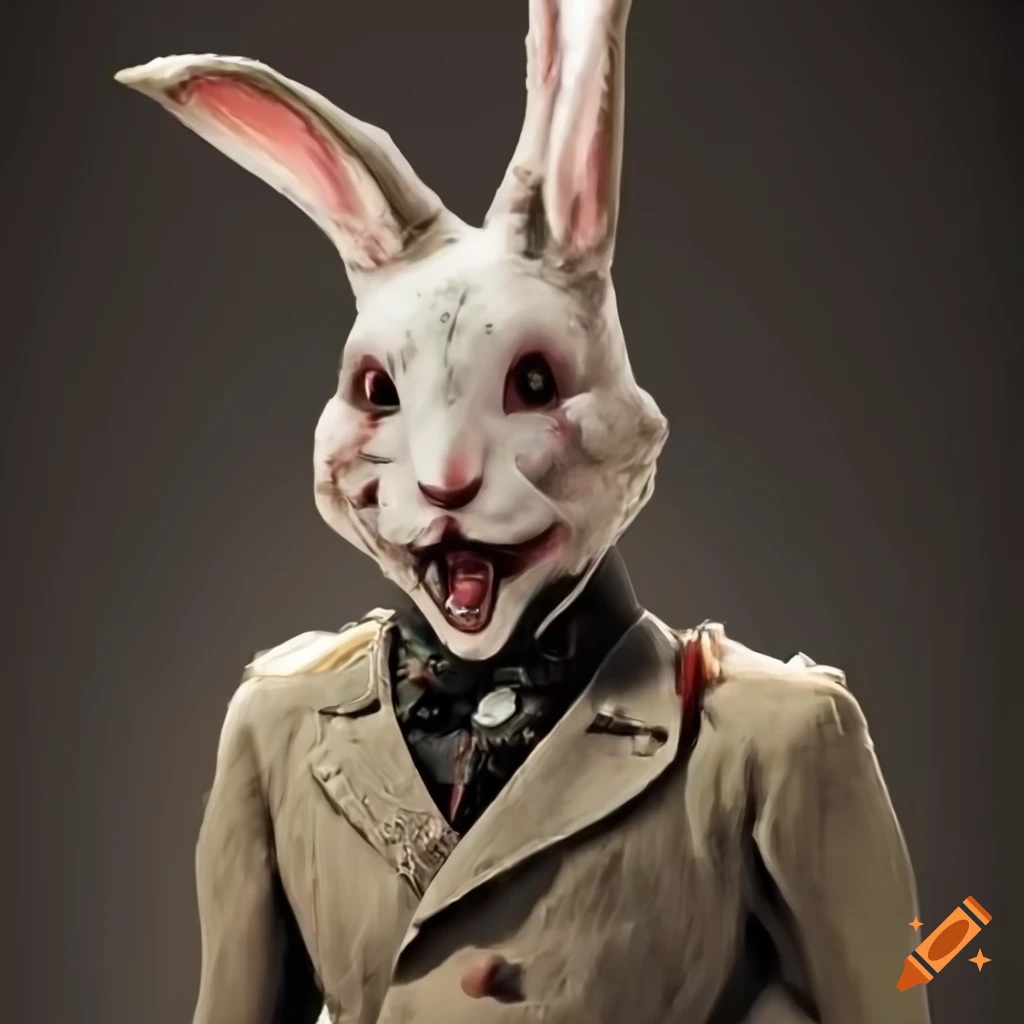 Victorian humanoid rabbit soldier on Craiyon