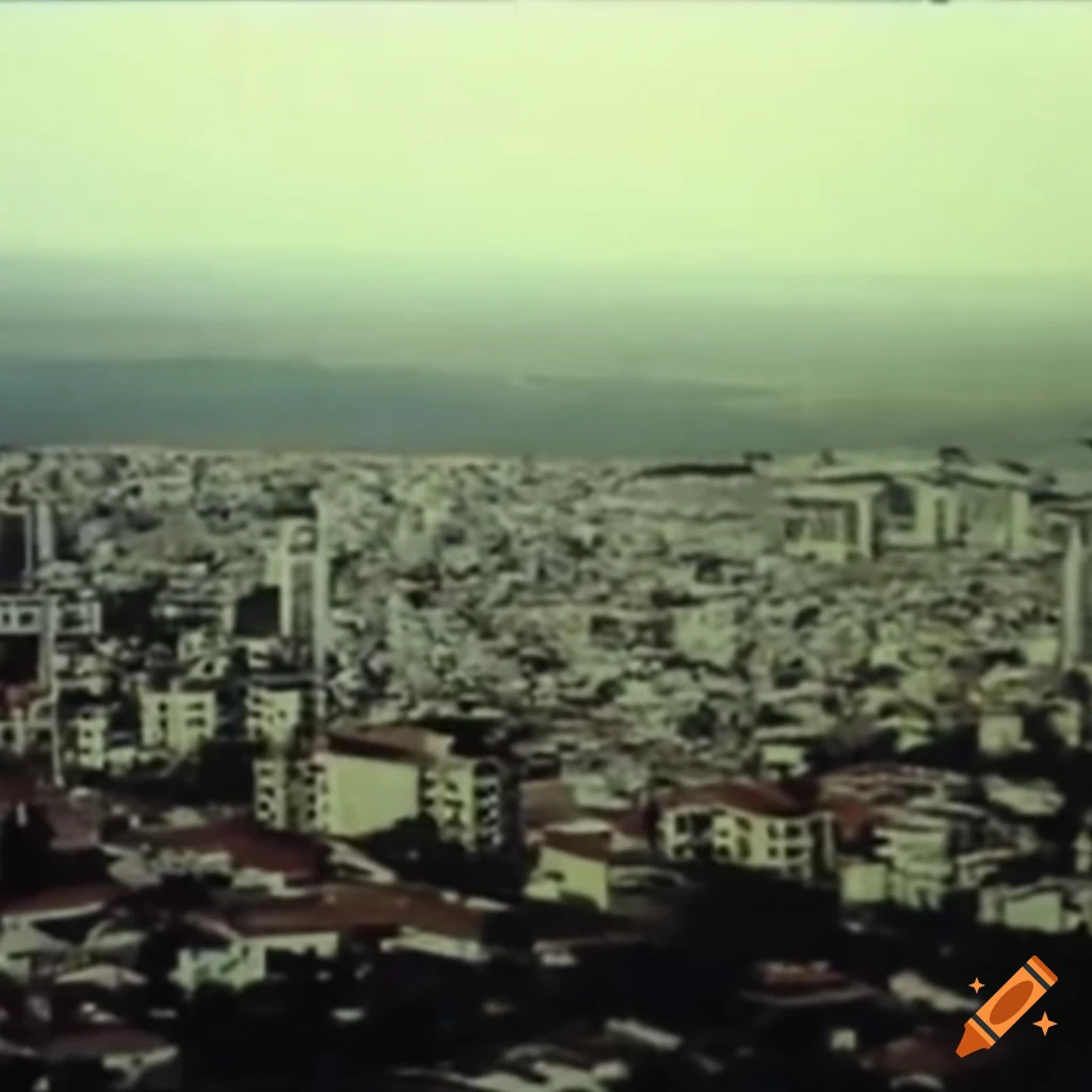 View of small brazilian city in unsettling vhs quality on Craiyon