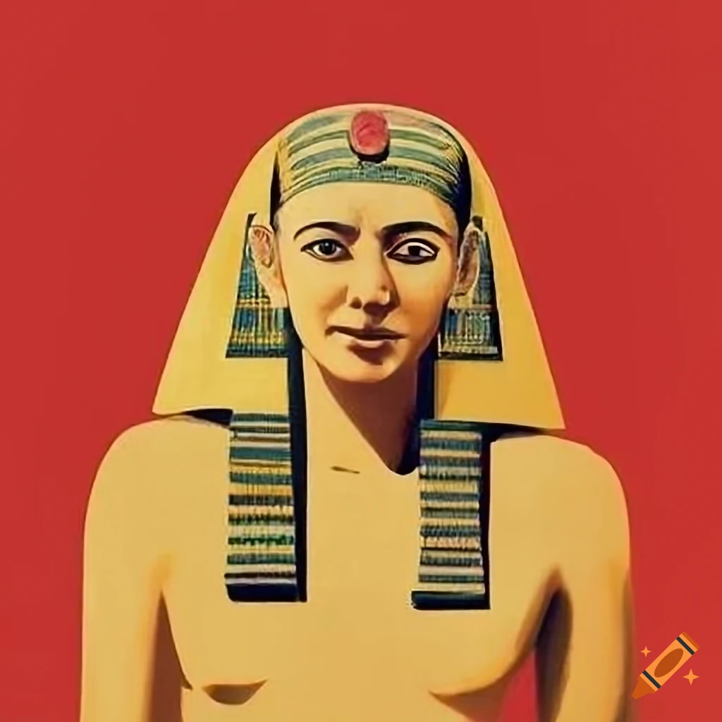 Communist propaganda posters in ancient Egyptian style on Craiyon