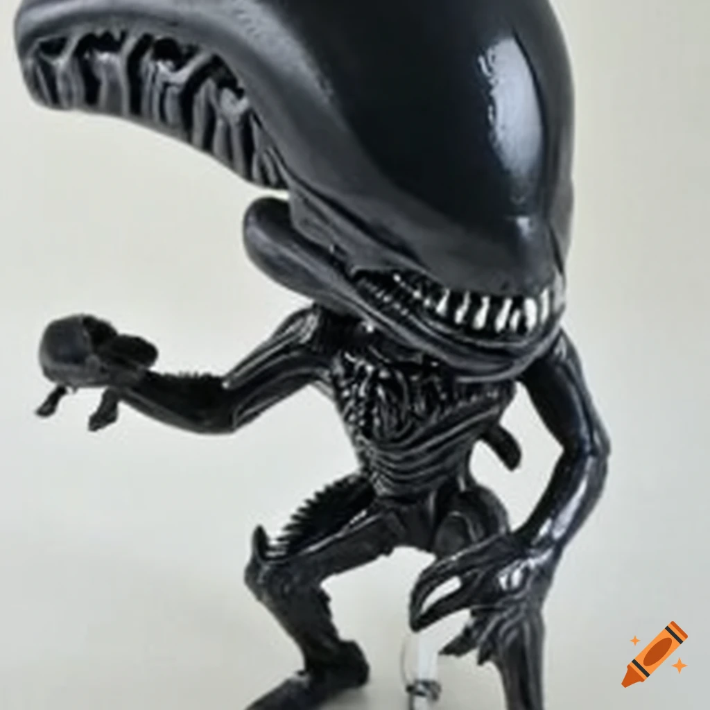 Xenomorph bobblehead figure on Craiyon
