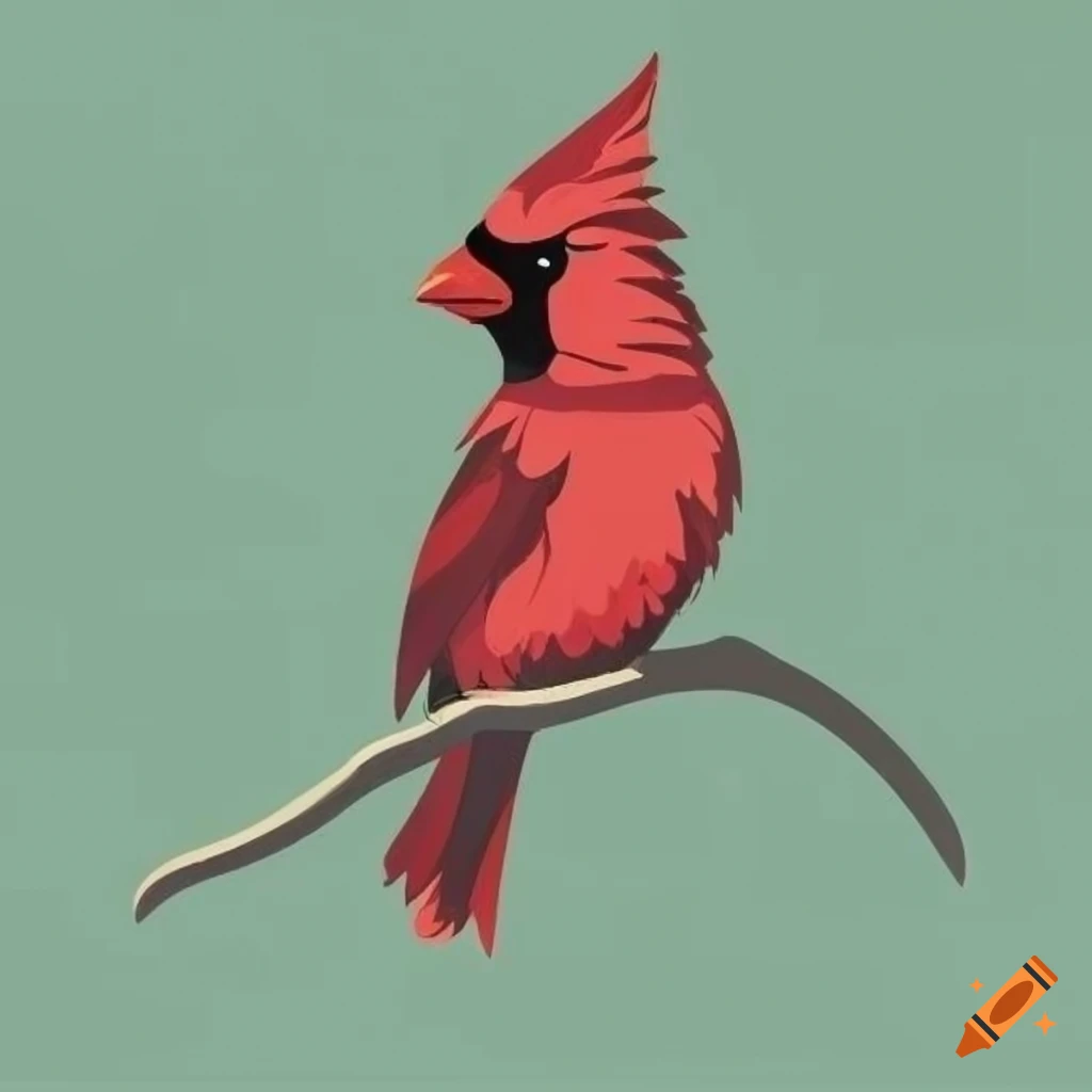 Cardinal bird vector art on Craiyon