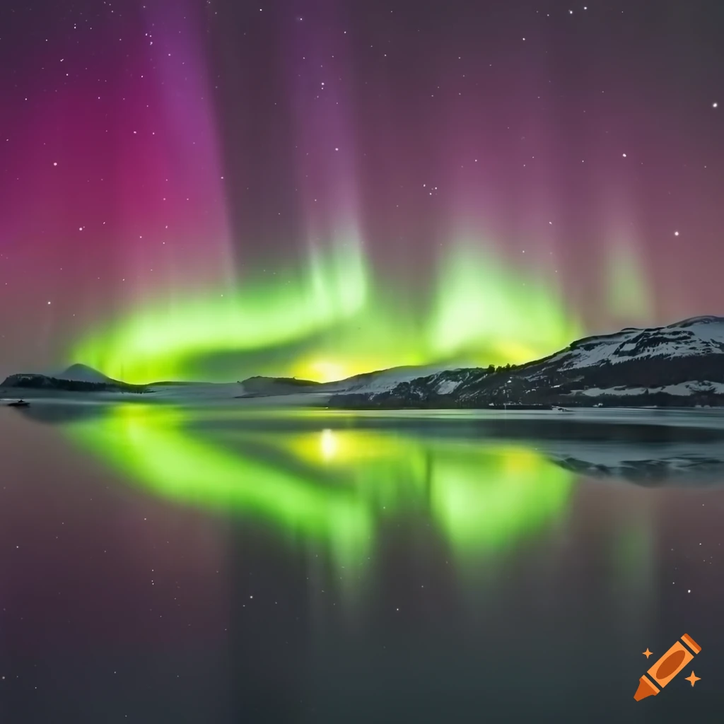 Northern lights over narvik on Craiyon