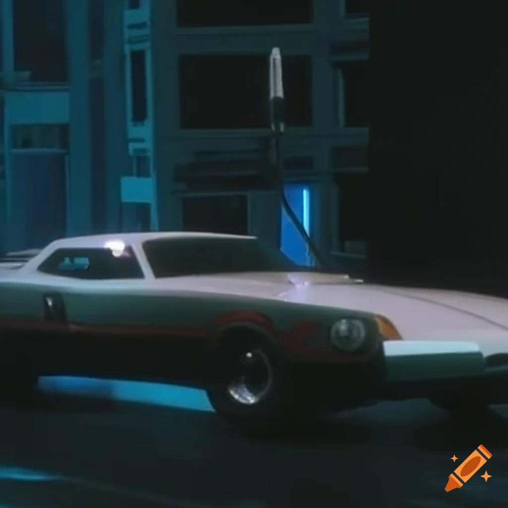 Neon-lit cityscape reminiscent of Miami Vice and Blade Runner on Craiyon