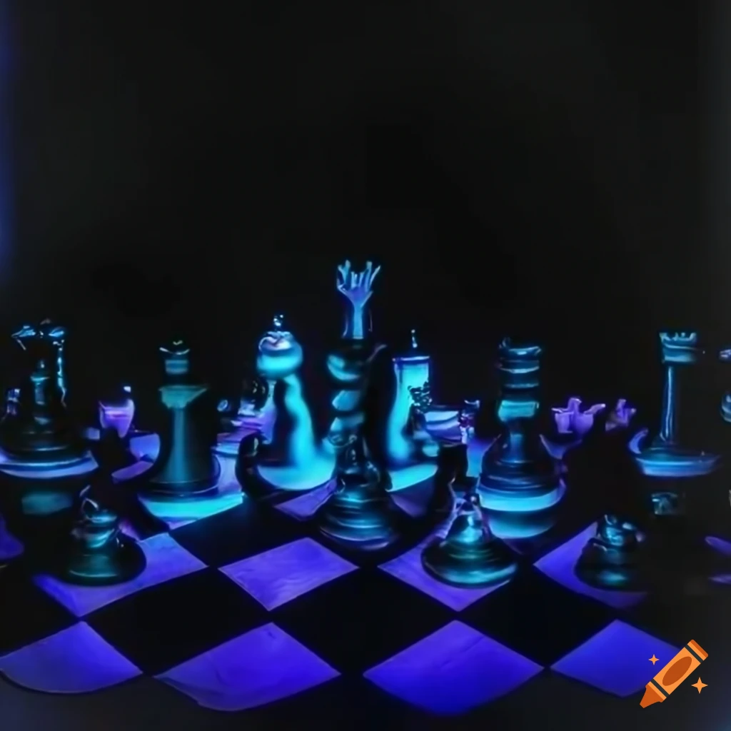 Neon chess on Craiyon
