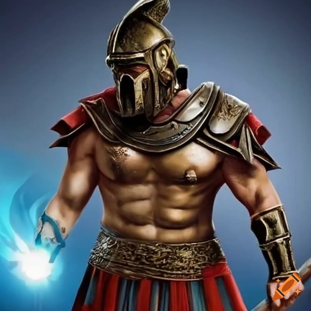 Gladiator holding a magic wand on Craiyon