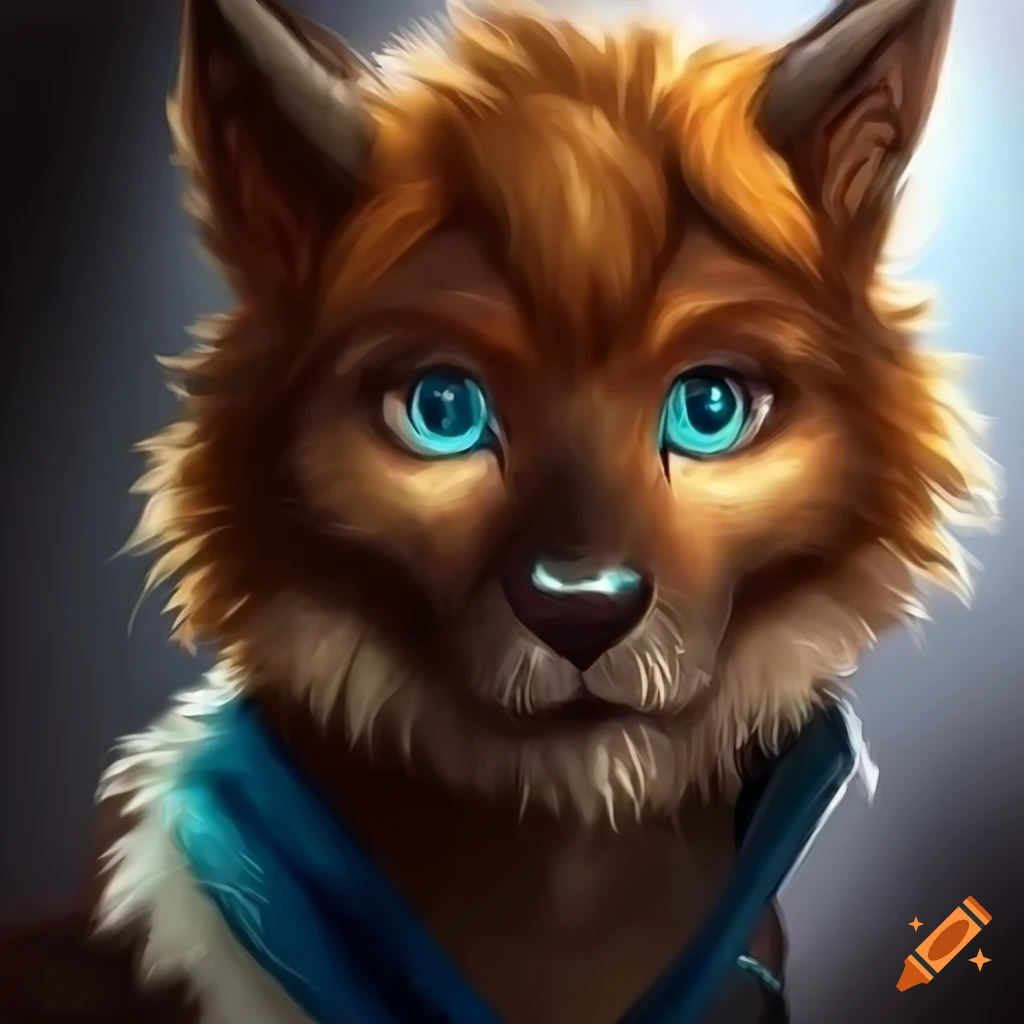 Highly detailed digital painting of a furry character with beautiful ...
