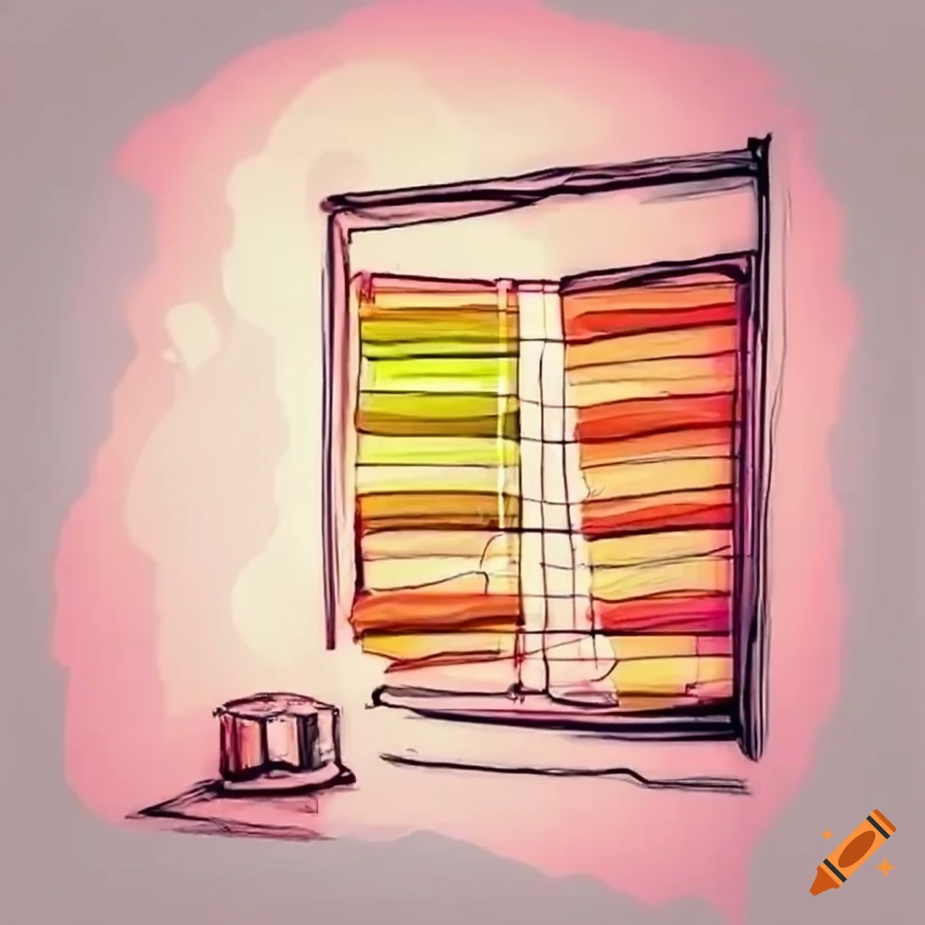 Window with blinds in an apartment on Craiyon