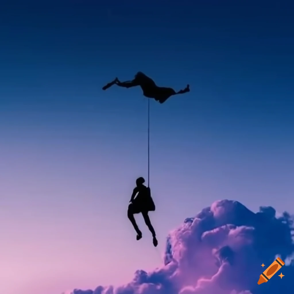 Travis scott flying in clouds on Craiyon