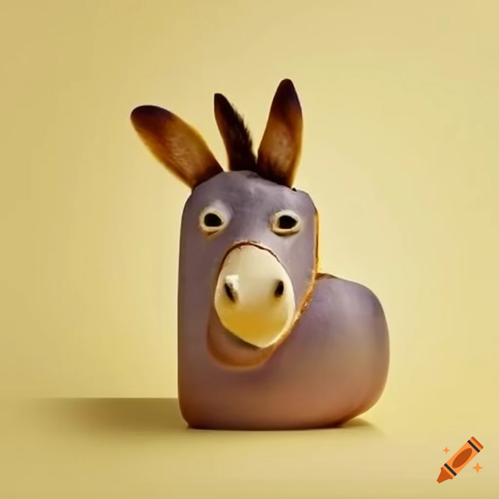 Sculpture of a butter donkey on Craiyon