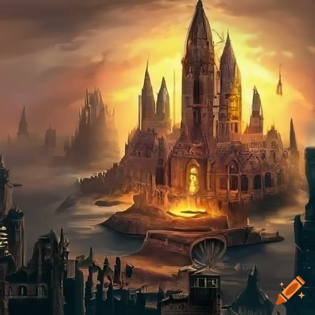 Fantasy cityscape on Craiyon