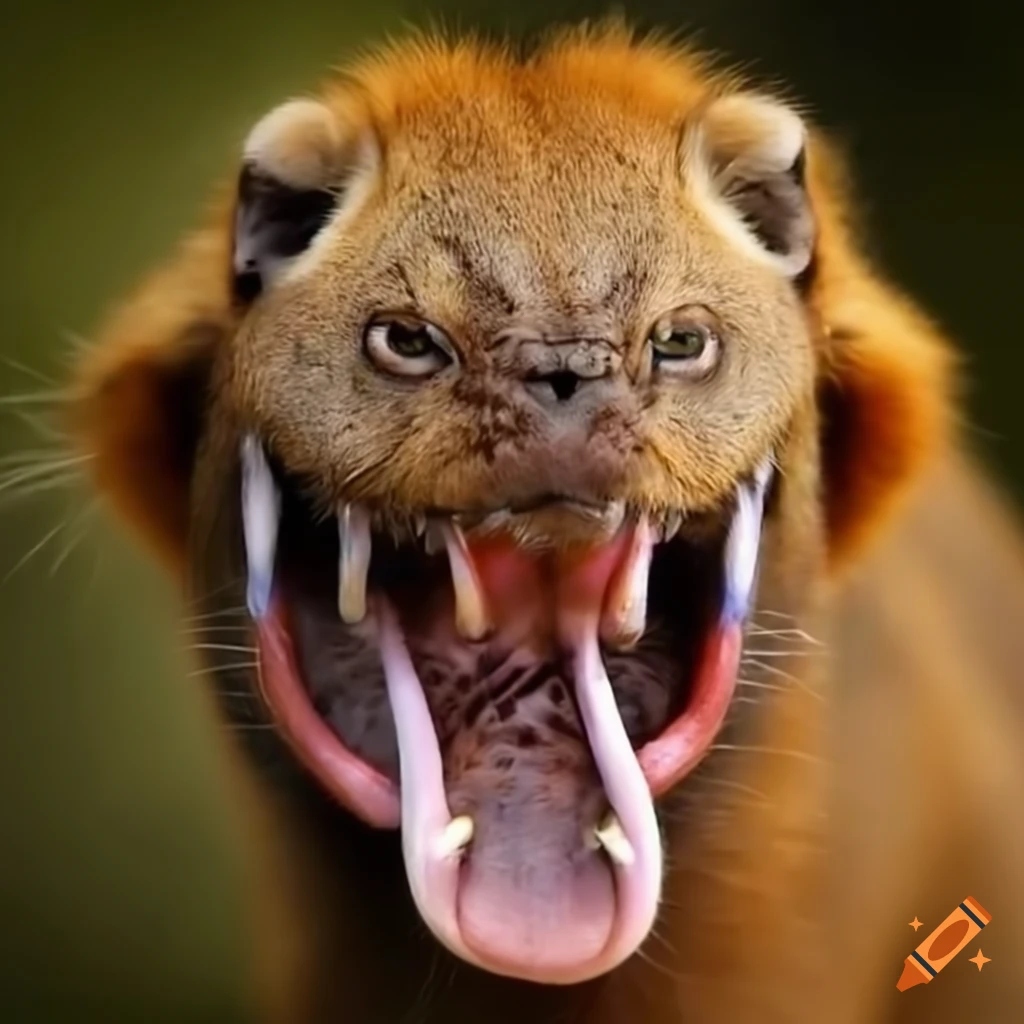 Images of animals showing emotions on Craiyon