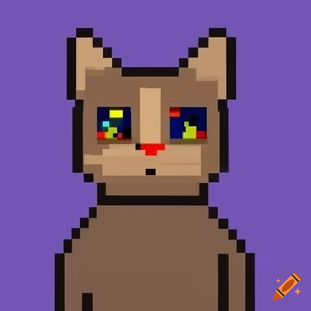 Pixel art of a happy cat nft on Craiyon