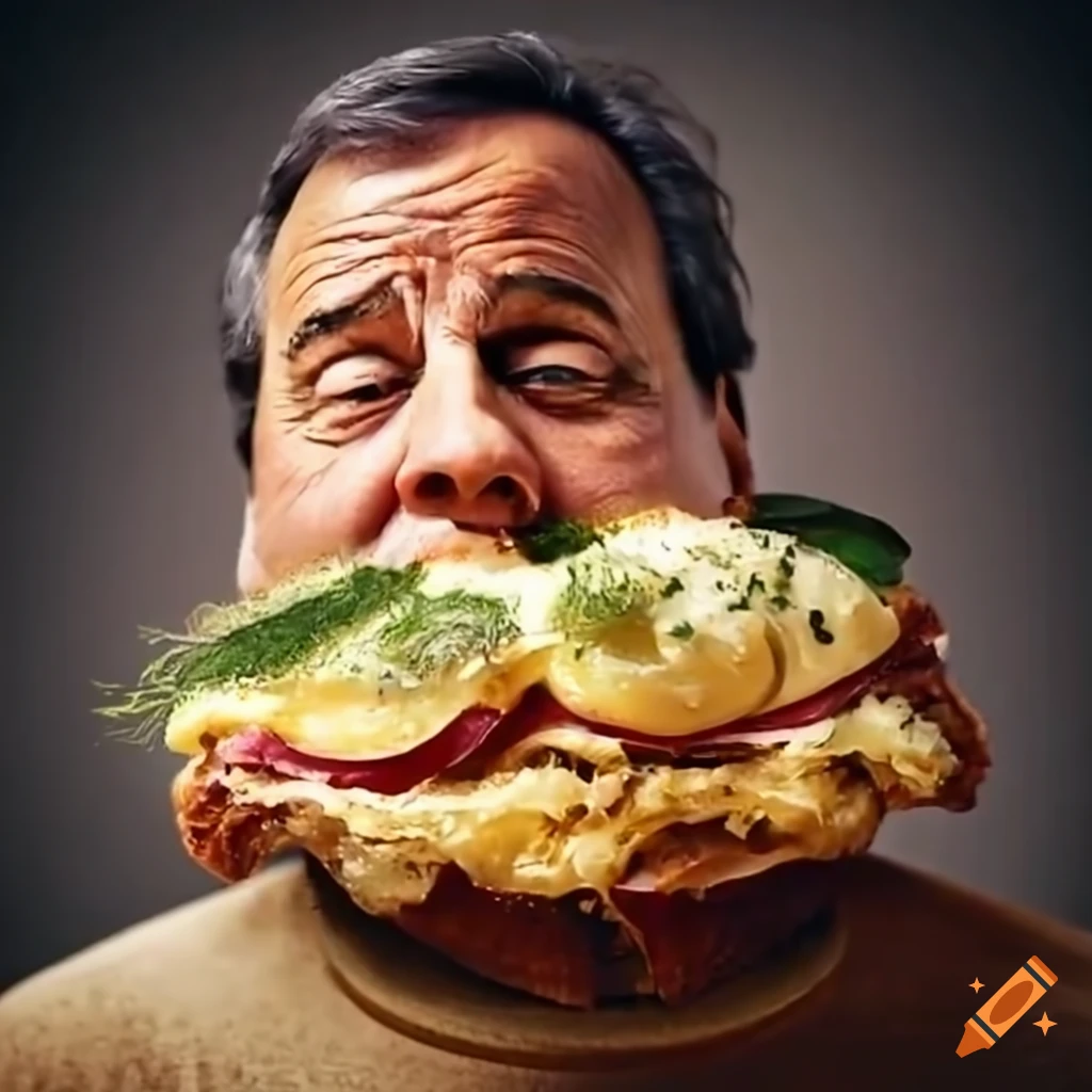 Politician eating a reuben sandwich with Russian dressing, melted swiss ...