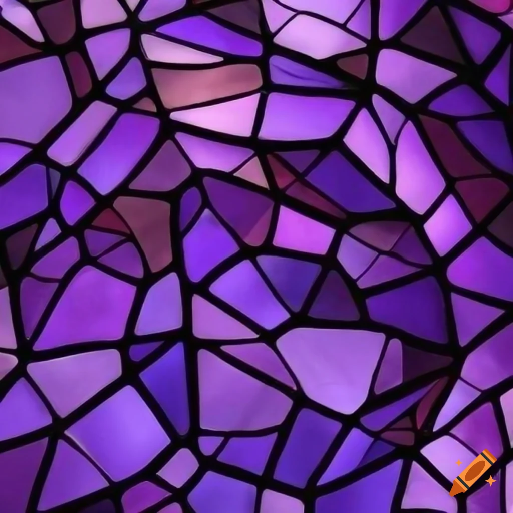 Purple stained glass patterns on Craiyon