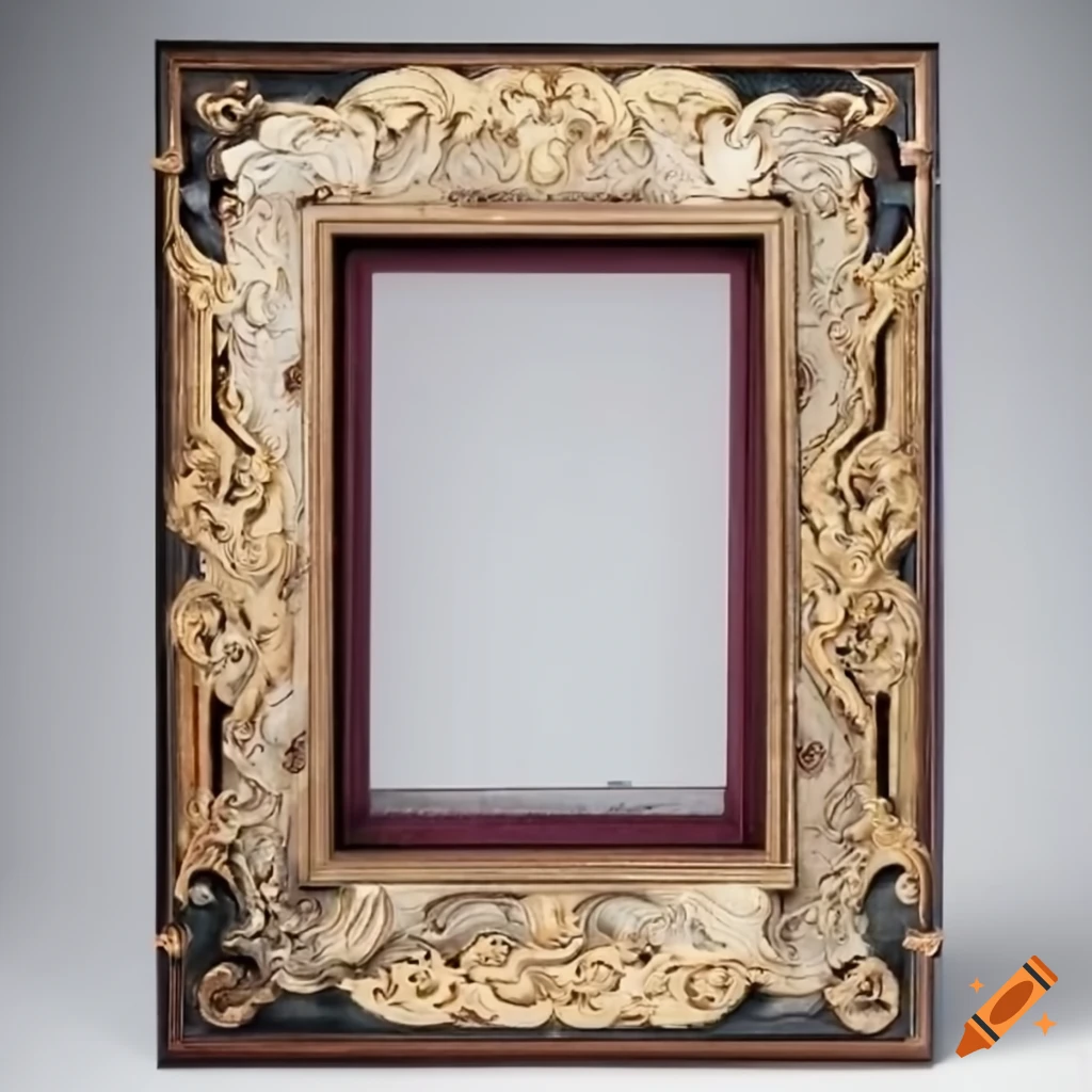 Renaissance-style picture frame on Craiyon