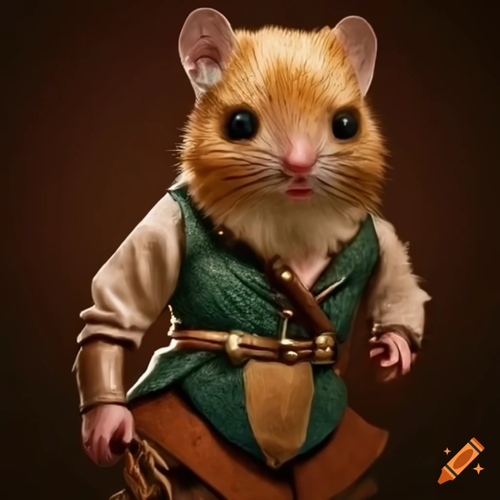 Victorian humanoid hamster warrior on Craiyon