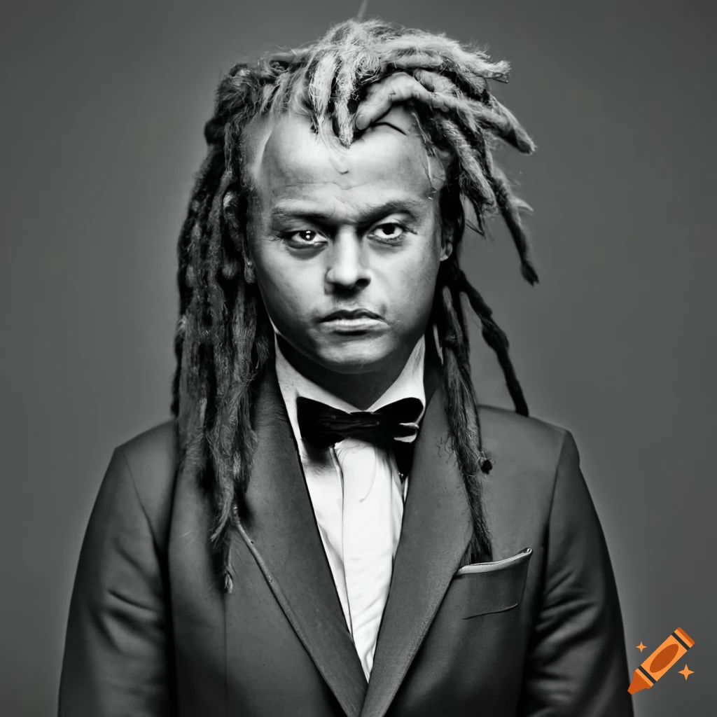 Dutch politician geert wilders with unique hairstyle in black and white ...