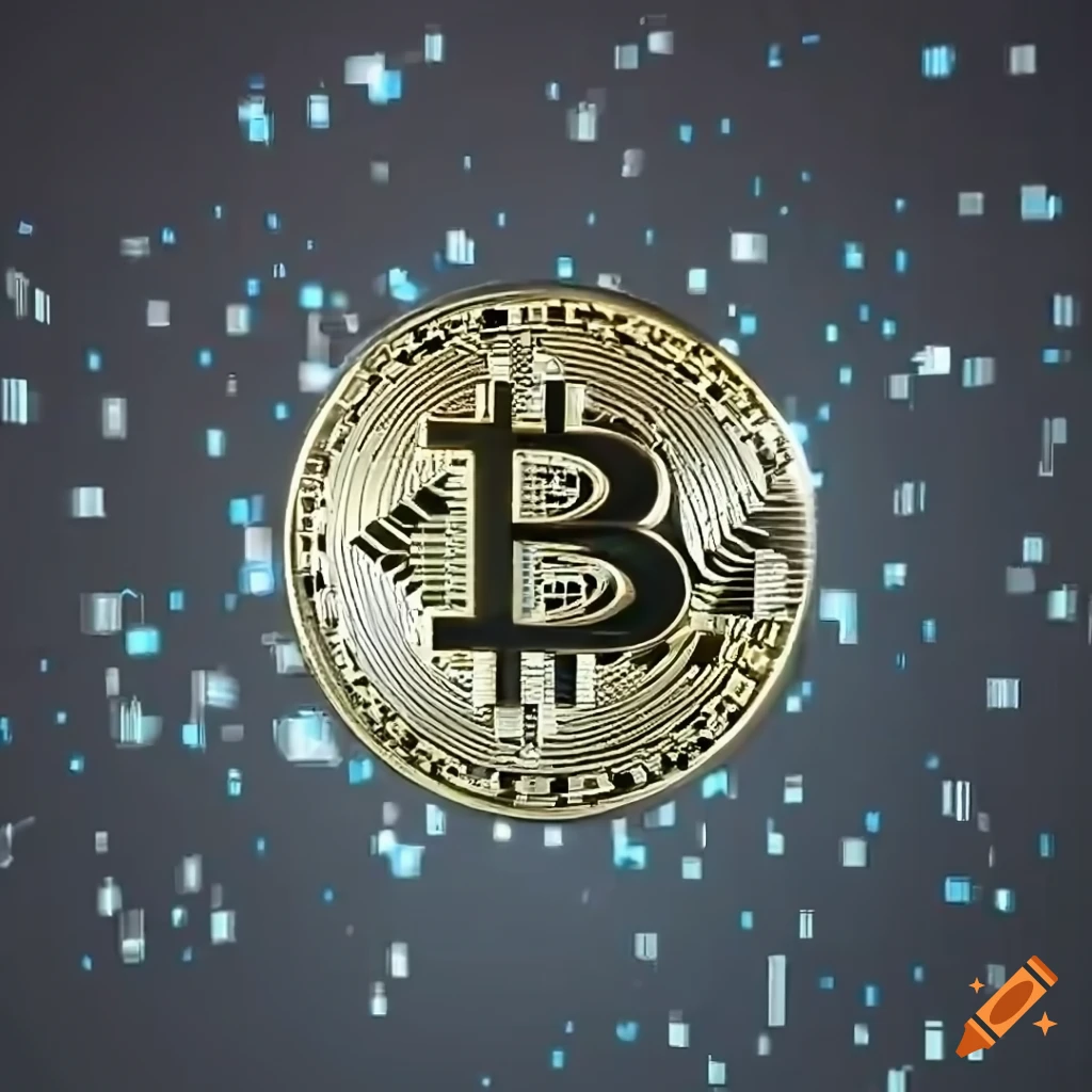 Crystal digital currency surrounded by minimalist digital render on Craiyon