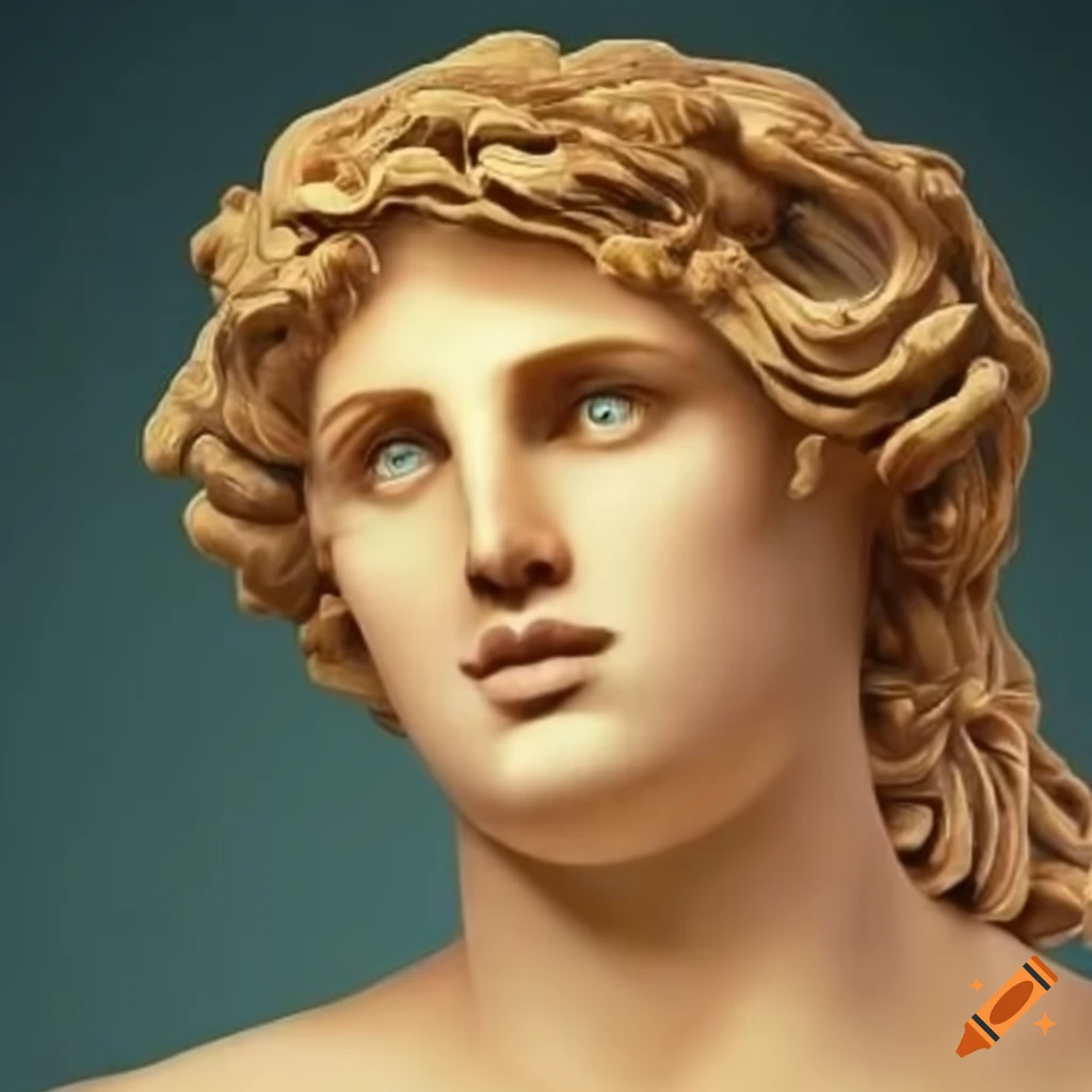 Representation of a greek god on Craiyon