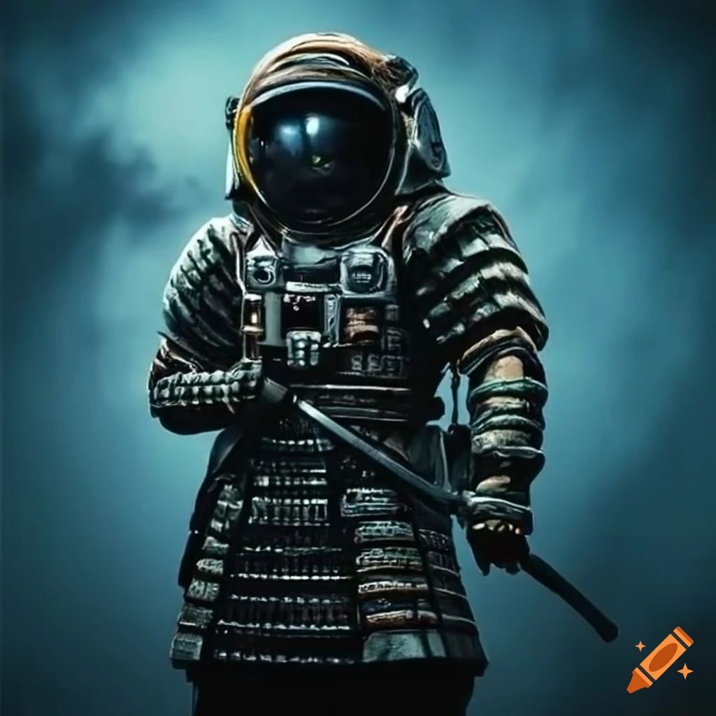 Samurai astronaut on Craiyon