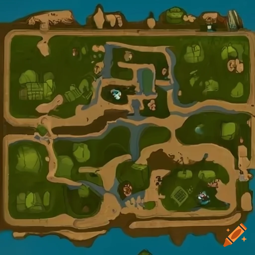 2d game map on Craiyon