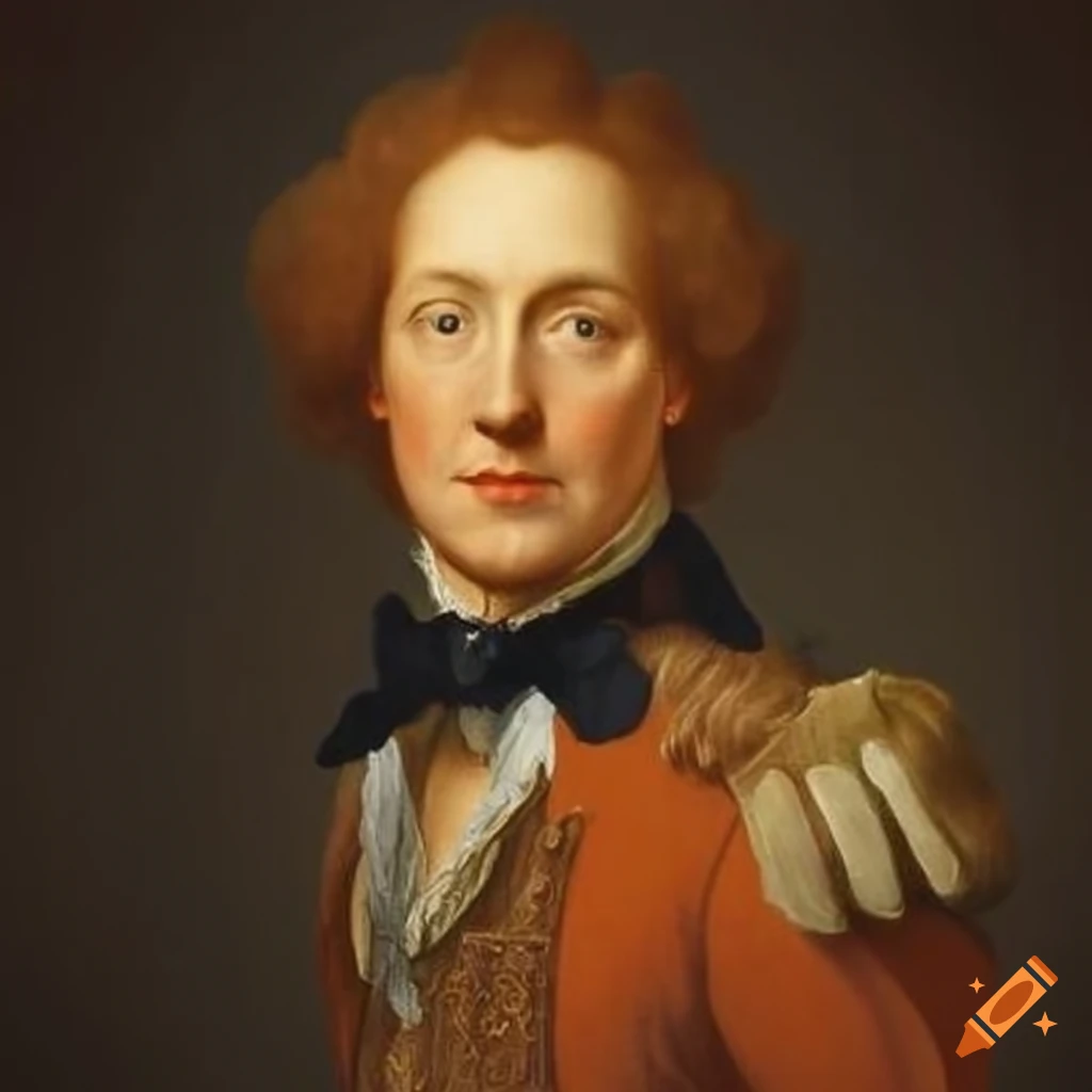 Baroque portrait of a ginger privateer on Craiyon