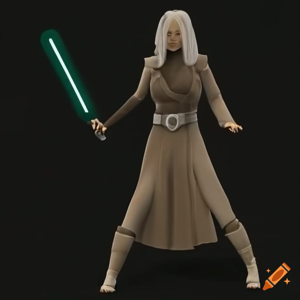 Female jedi in t-pose on Craiyon