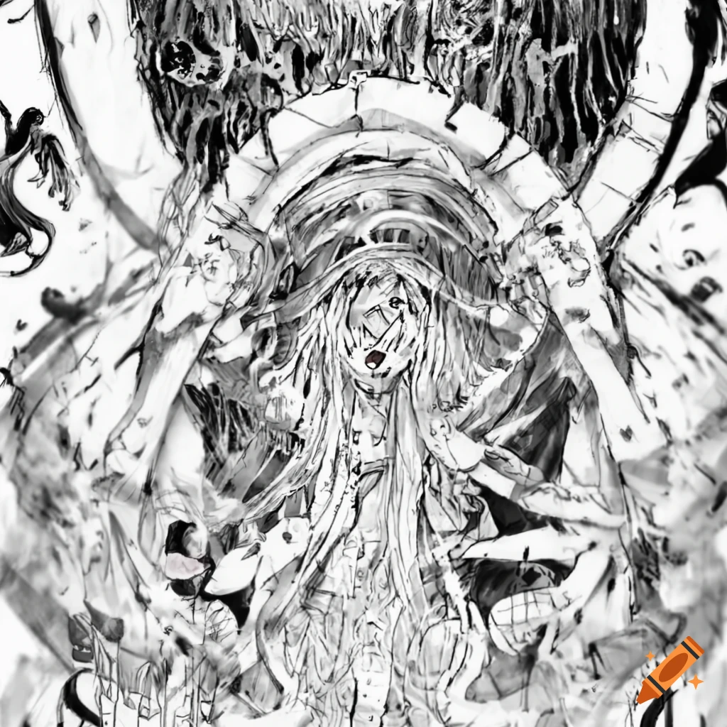 Anime album cover for breakcore music on Craiyon