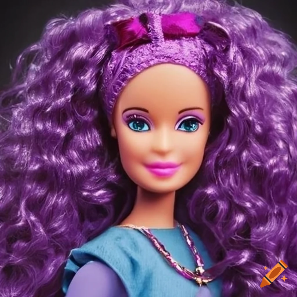 Guru barbie with purple hair on Craiyon
