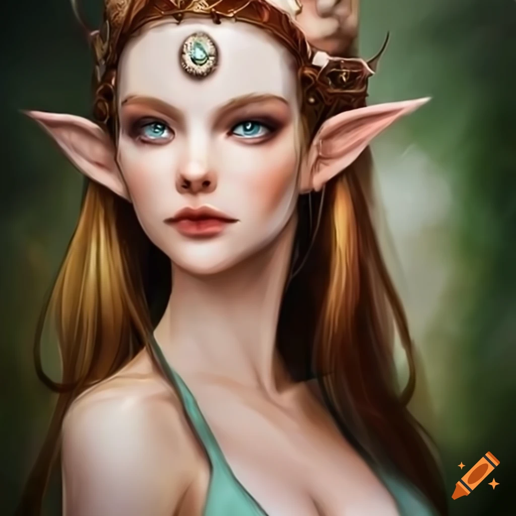 Beautiful elf on Craiyon