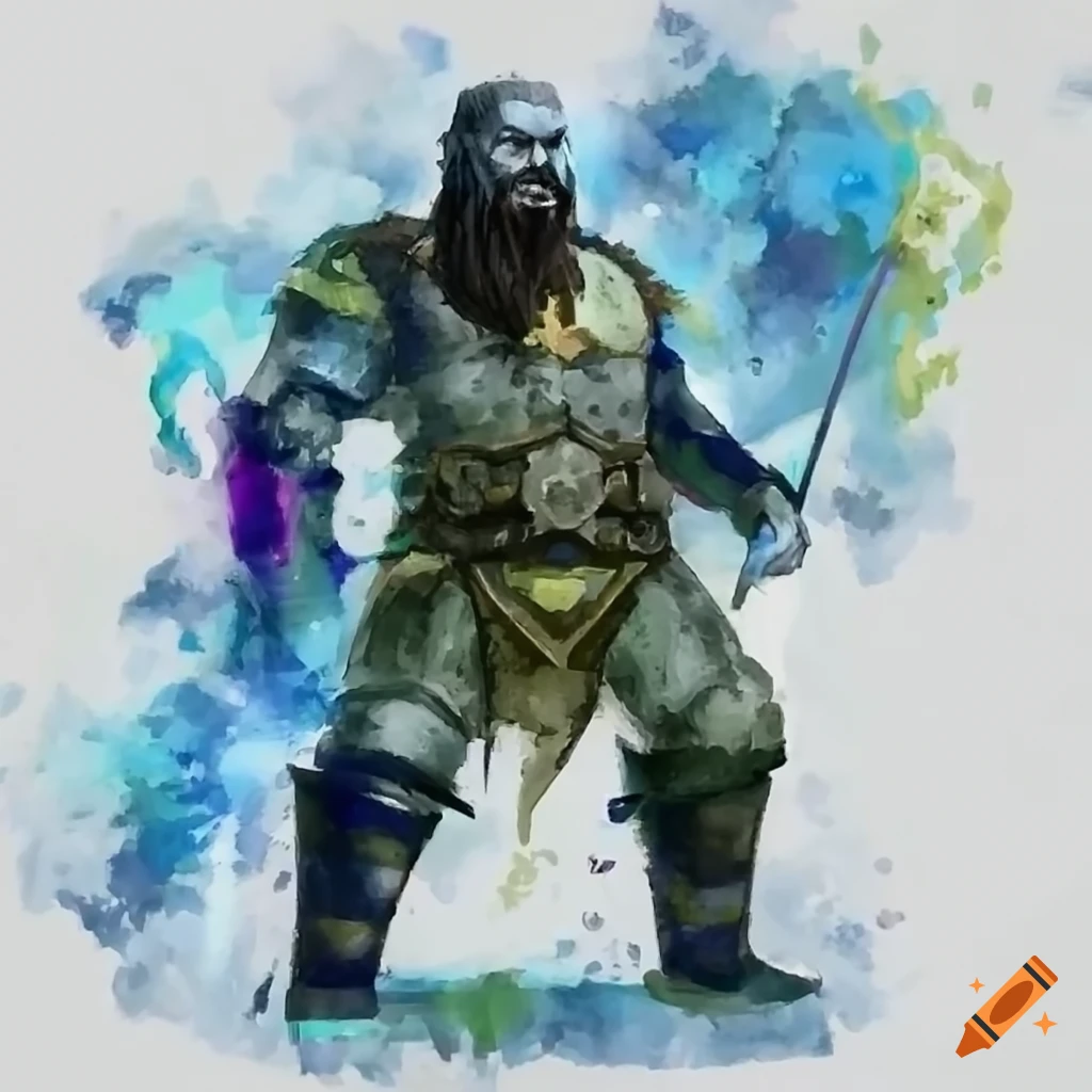 Dnd goliath with storm powers on Craiyon