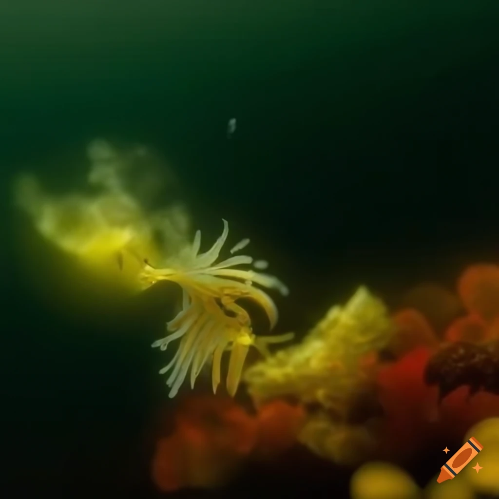 Underwater ecosystem with vibrant aquatic life in hyper-realistic ...