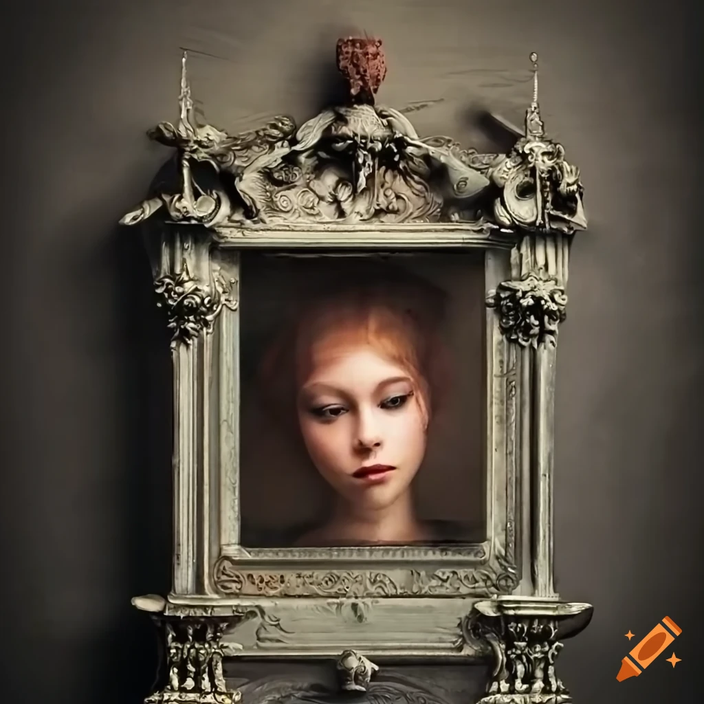 Renaissance-style picture frame on Craiyon