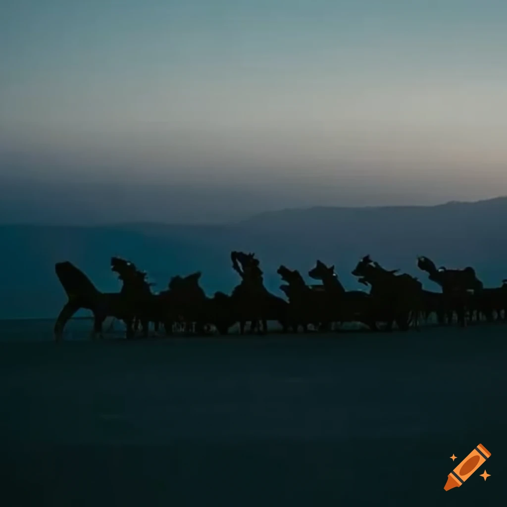 Large group of animals marching together on Craiyon