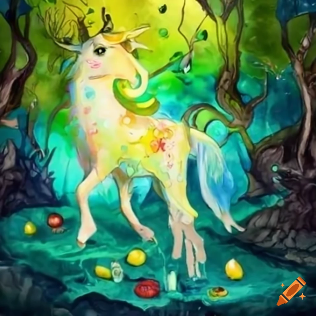 Mythical creatures and mutant omega mart lemon fruit monster in a ...